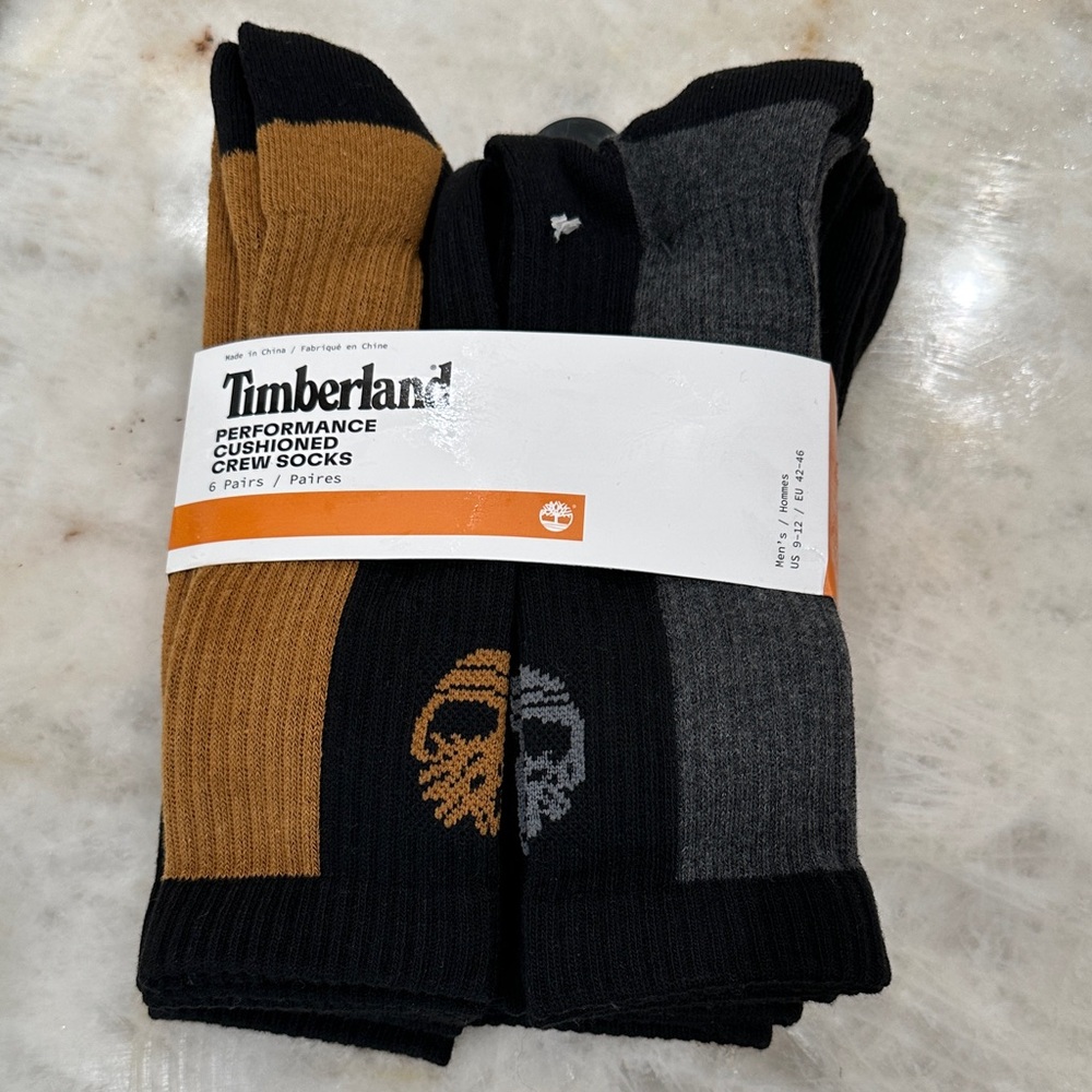 Timberland Men's Performance Cushioned Socks - Black,… - Gem